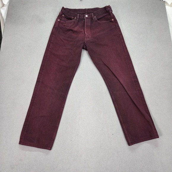 Levi's | Jeans | Vintage Levis 5 Jeans Womens Burgundy High Rise Button ...